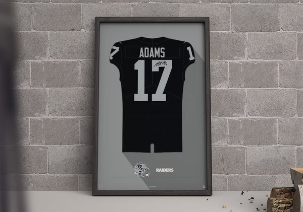 Las Vegas Raiders Davante Adams Autographed Jersey Framed Print ... Las Vegas Raiders Davante Adams Autographed Jersey Framed Print ...