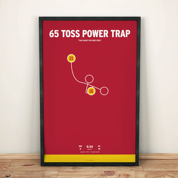 65 Toss Power Trap Poster - Chiefs | Prinstant Replays