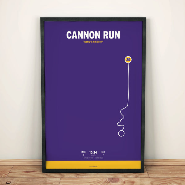 Cannon Run LSU Poster | Prinstant Replays
