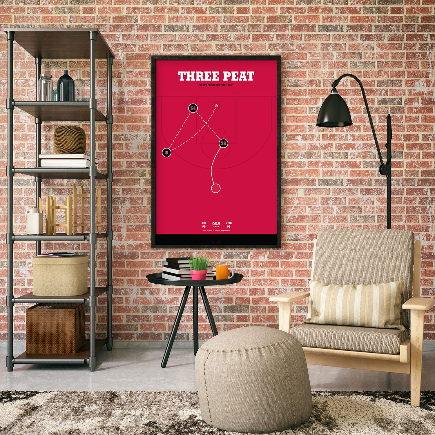 Paxson Chicago Three Peat Poster | Prinstant Replays
