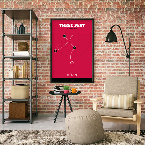 Paxson Chicago Three Peat Poster | Prinstant Replays