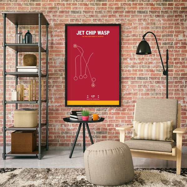 Chiefs Mahomes Jet Chip Wasp Framed Print | Prinstant Replays