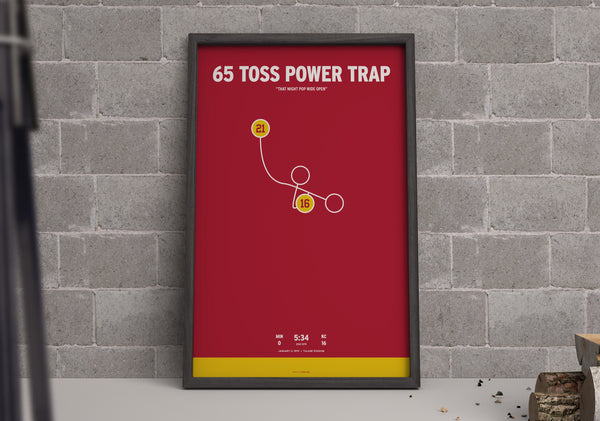 65 Toss Power Trap Poster - Chiefs | Prinstant Replays
