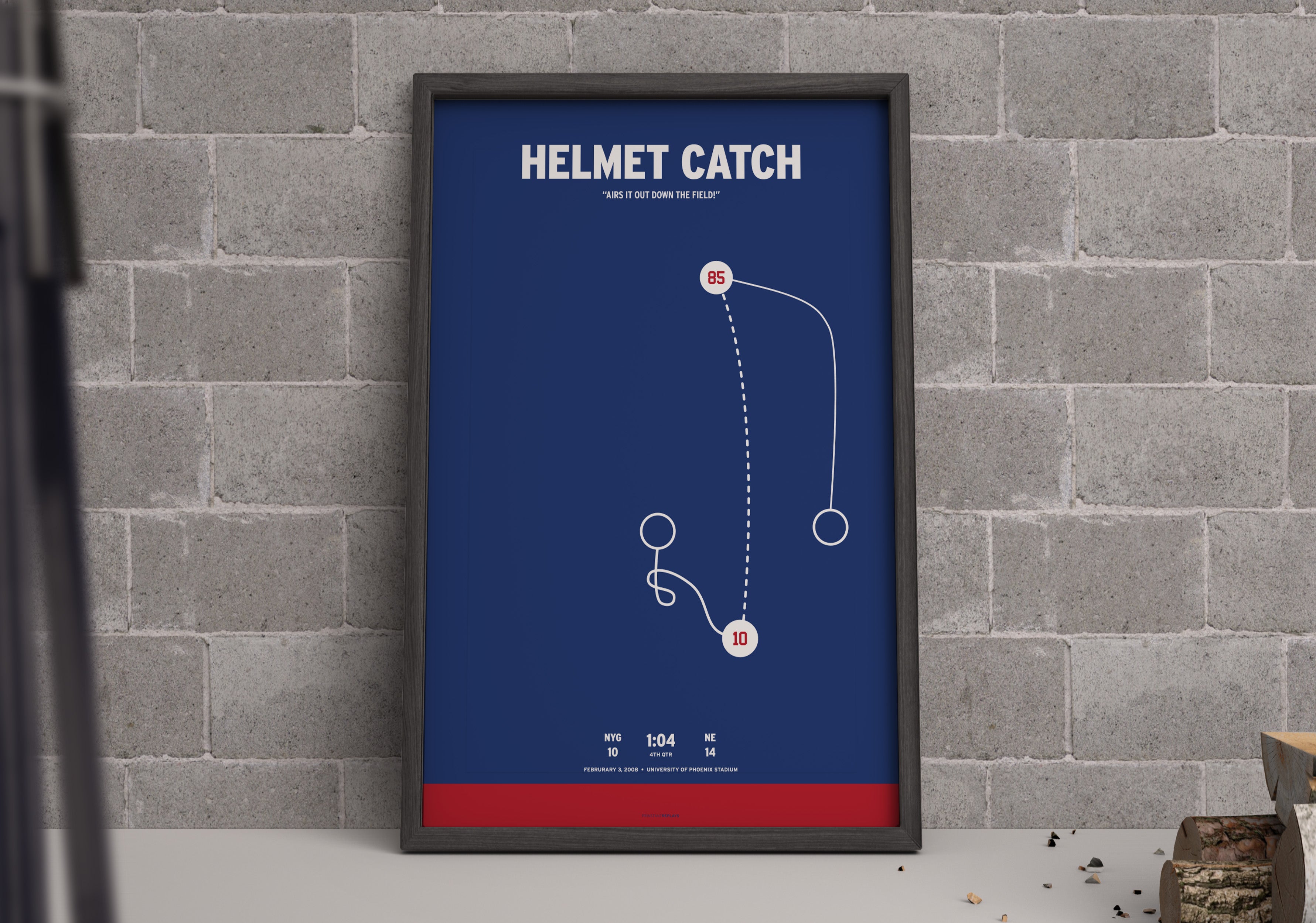The Helmet Catch Poster - Giants Eli to Tyree | Prinstant Replays