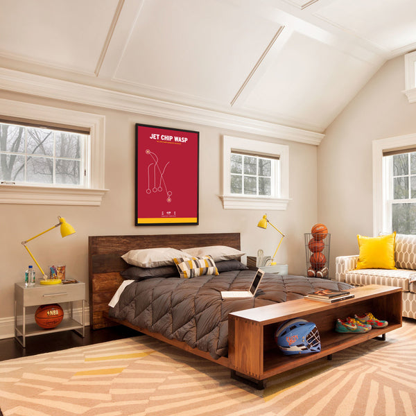 Chiefs Mahomes Jet Chip Wasp Framed Print | Prinstant Replays