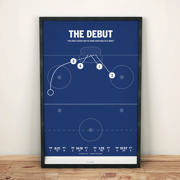 Auston Matthews Debut Poster | Prinstant Replays